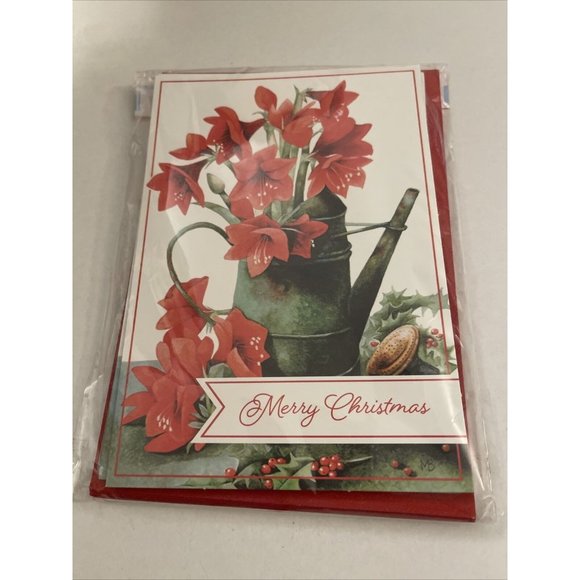 Holiday | Pack Of 7 Unused Marjolein Bastin Poinsettias Christmas Cards Oc21 | Poshmark